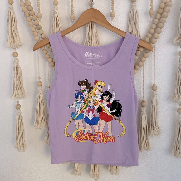 Sailor Moon | Tops | Sailor Moon Cropped Tank Top Anime Purple Lavender ...